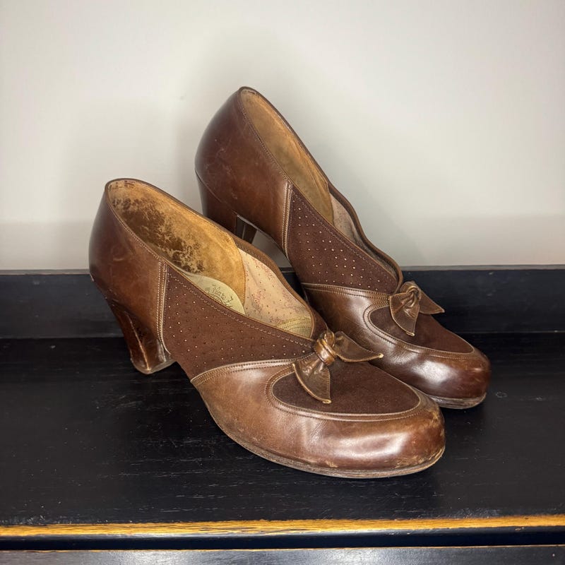 Low Heel 1950s Shoes - Etsy UK