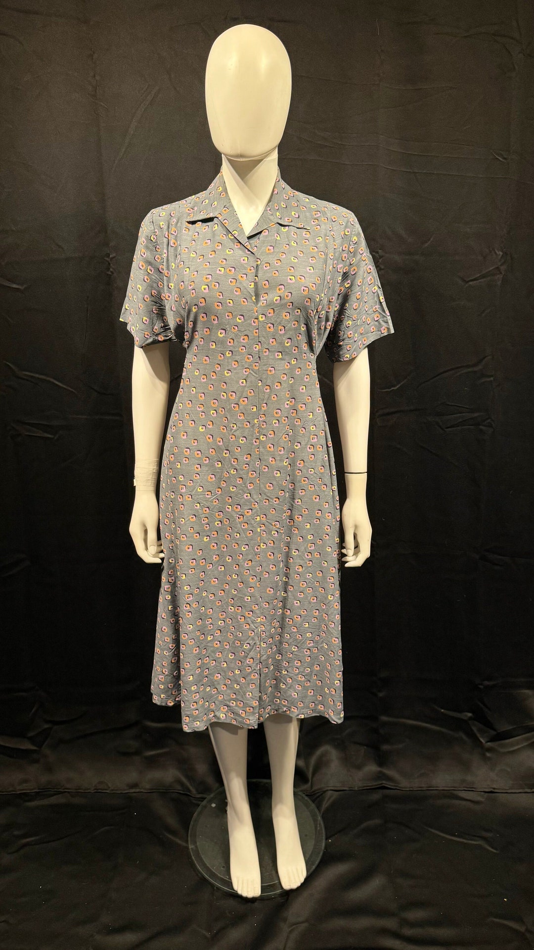 Fab 1940s Smock Shape Volup Dress - Etsy