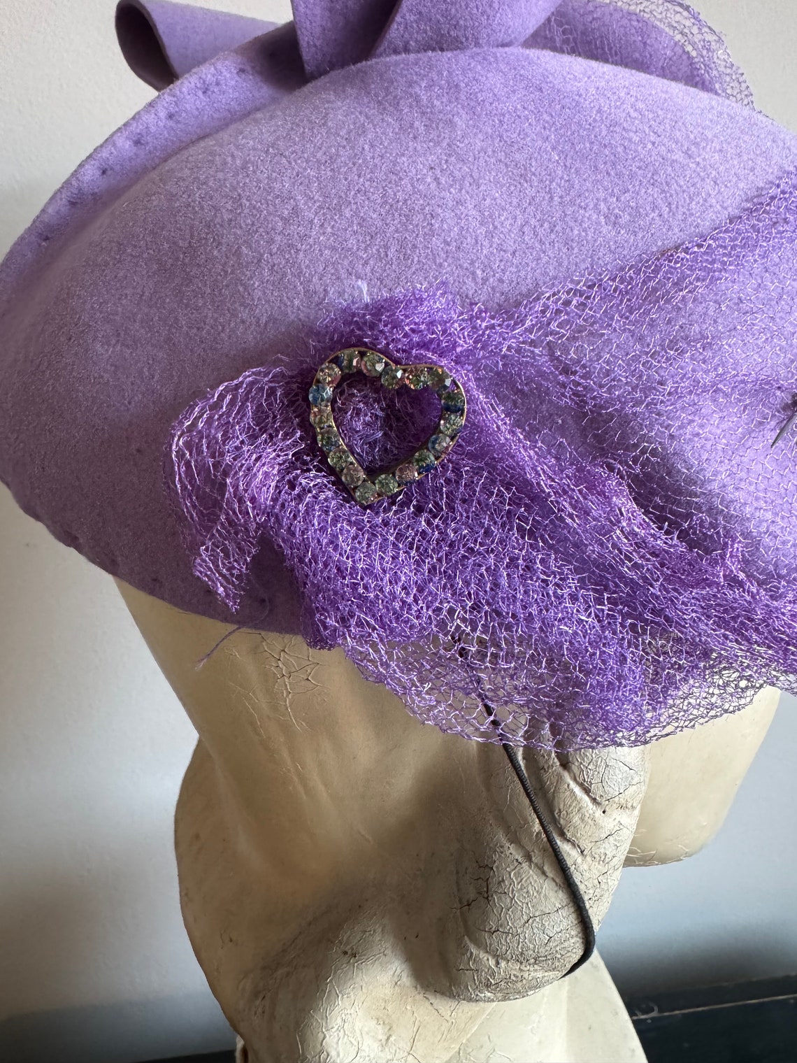 Stunning 1940s Felt Hat in a Rare Colour - Etsy