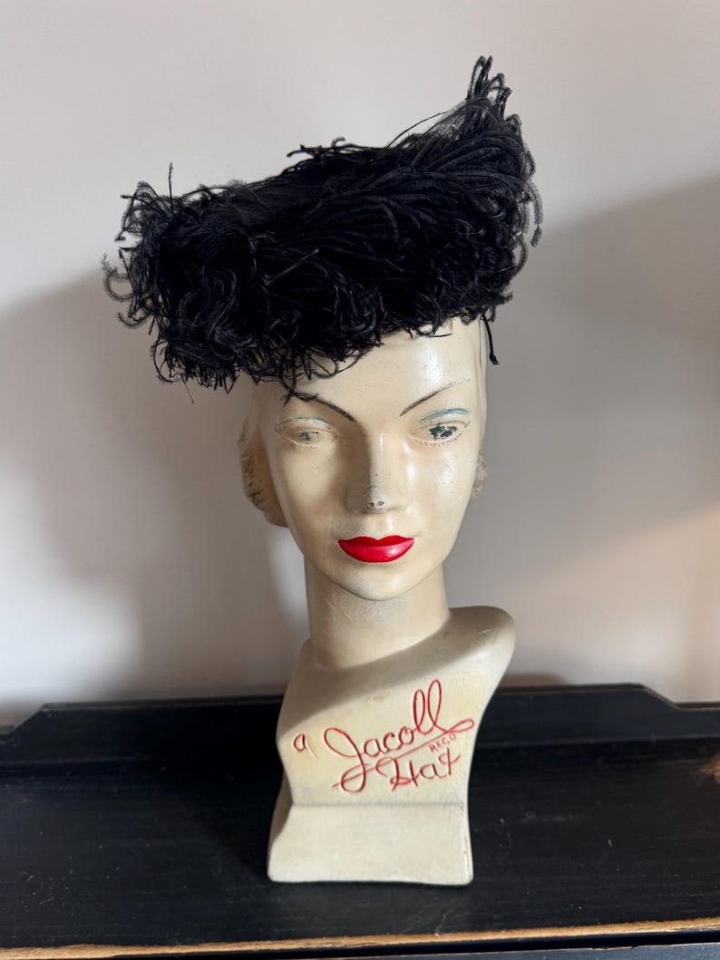 Beautiful 1940s Ostrich Feather Topper - Etsy