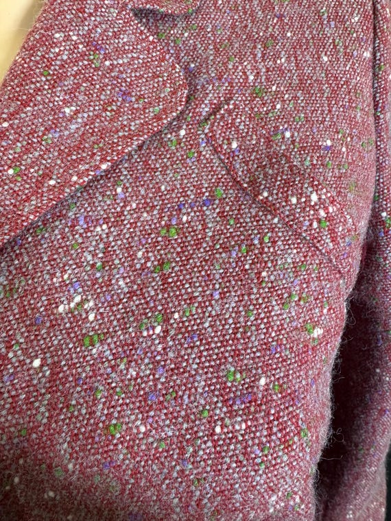 stunning 1940s pink tweed suit - Gem
