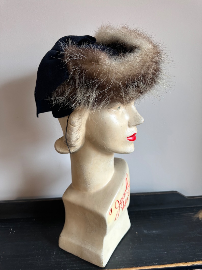 Stunning 1940s Winter Tilt Hat - Etsy