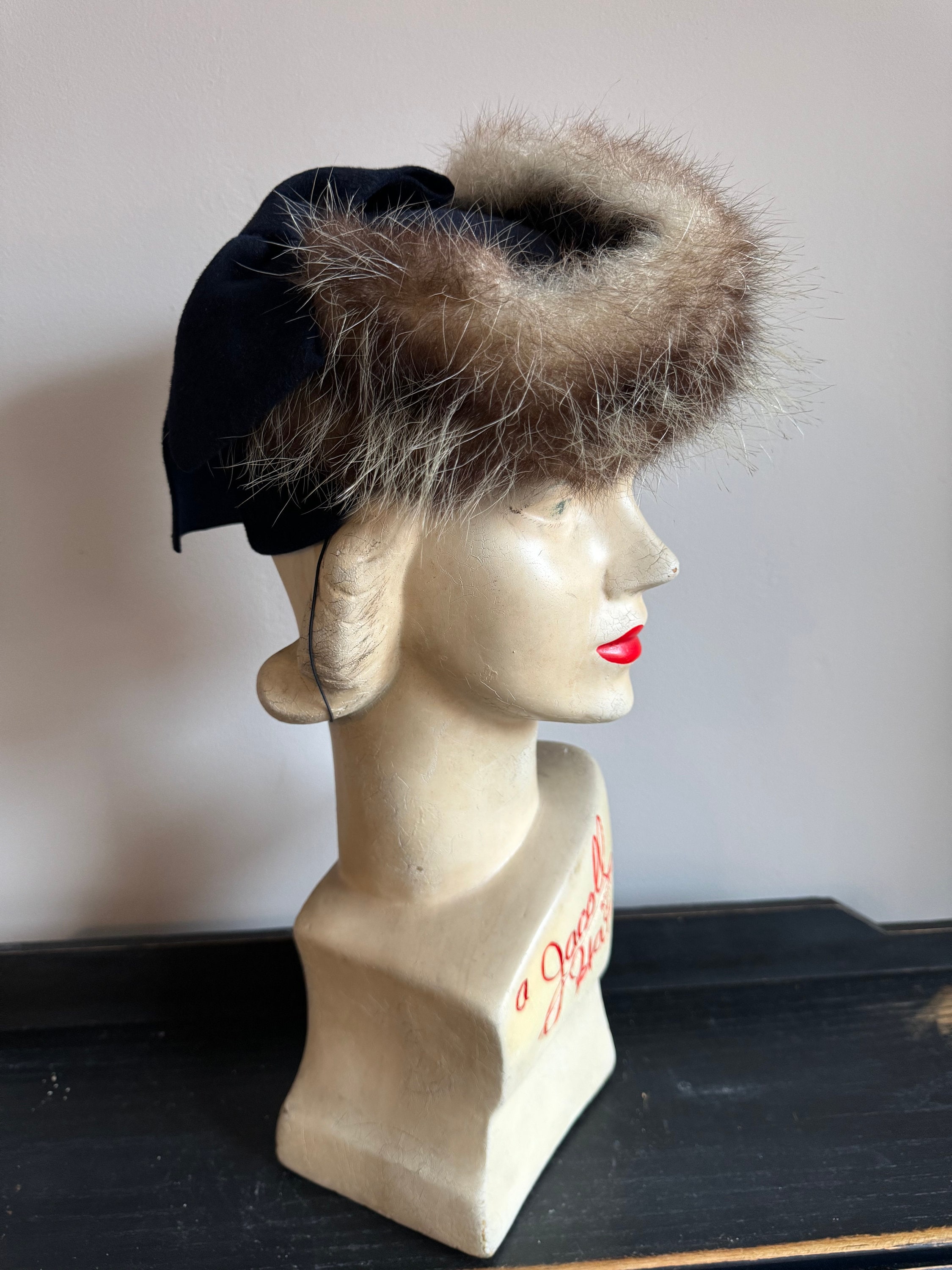 Stunning 1940s Winter Tilt Hat - Etsy