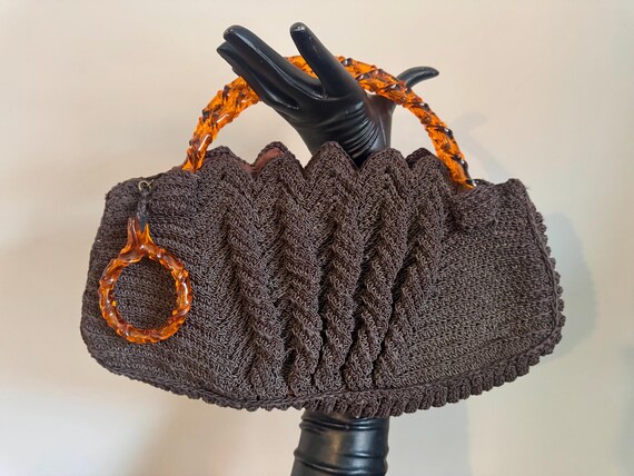 absolutely stunning early 1940s crochet and lucite ha… - Gem