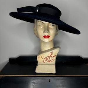 Outstanding 1940s Large Brimmed Hat - Etsy