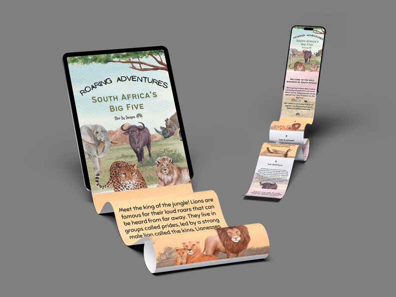 South African Animals Childrens Digital Book Educational Printable Book ...