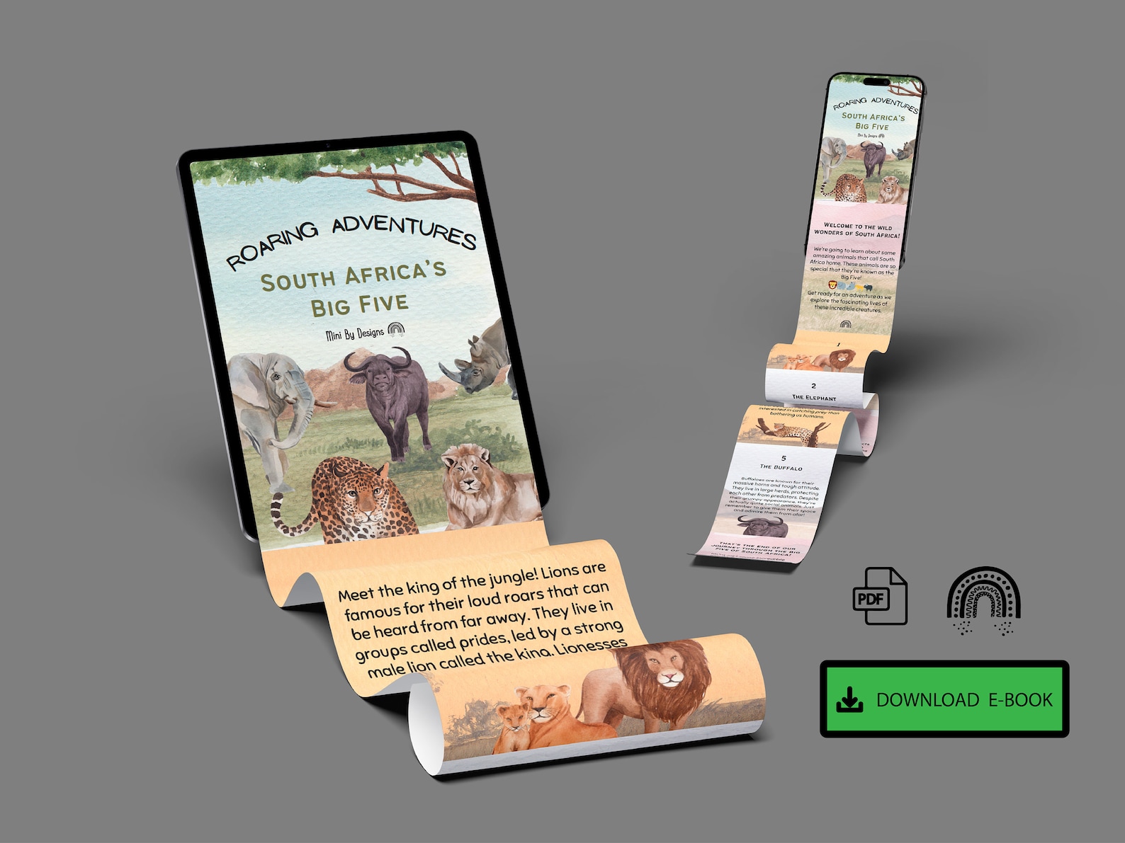 South African Animals Children’s Digital Book Educational Printable ...