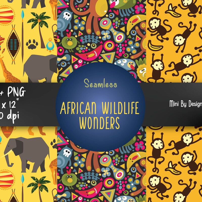 Africa Digital Paper - Etsy