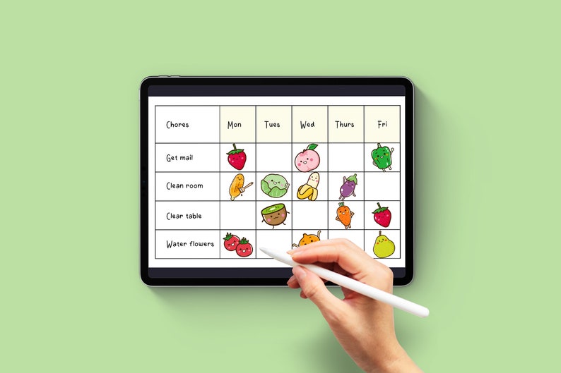 Kawaii Fruit and Vegetable Digital Stickers Goodnote Notability Cute ...