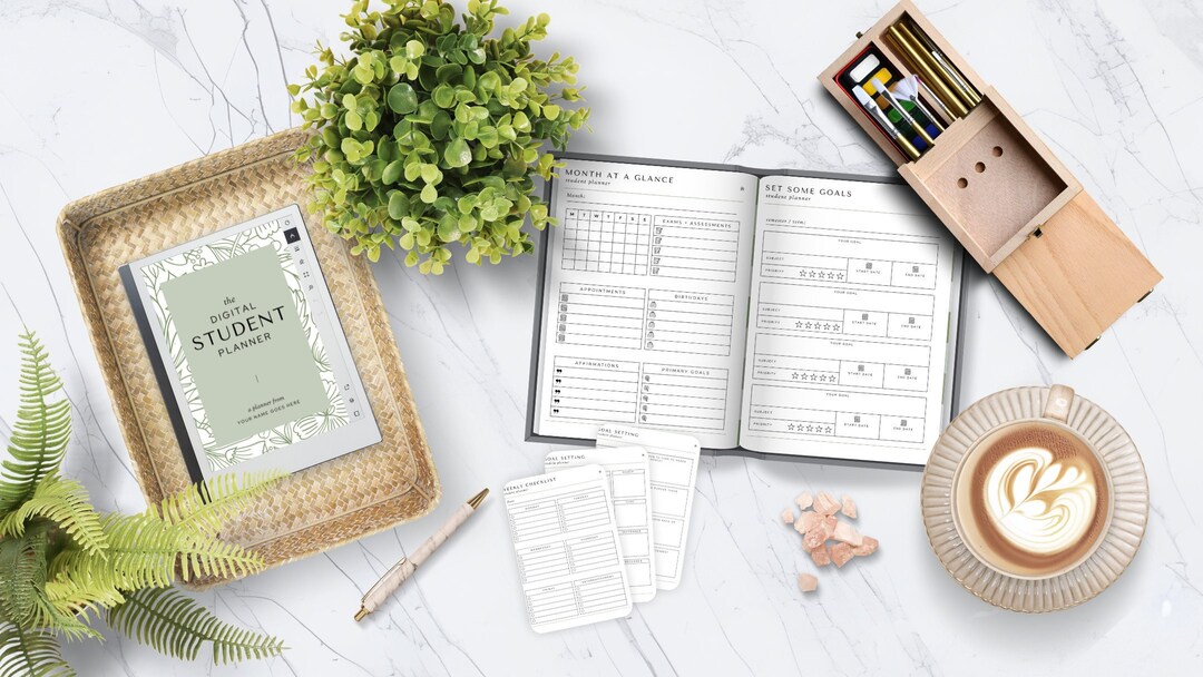 Printable Digital Student Planner | Daily/weekly/monthly Planner, Goal ...
