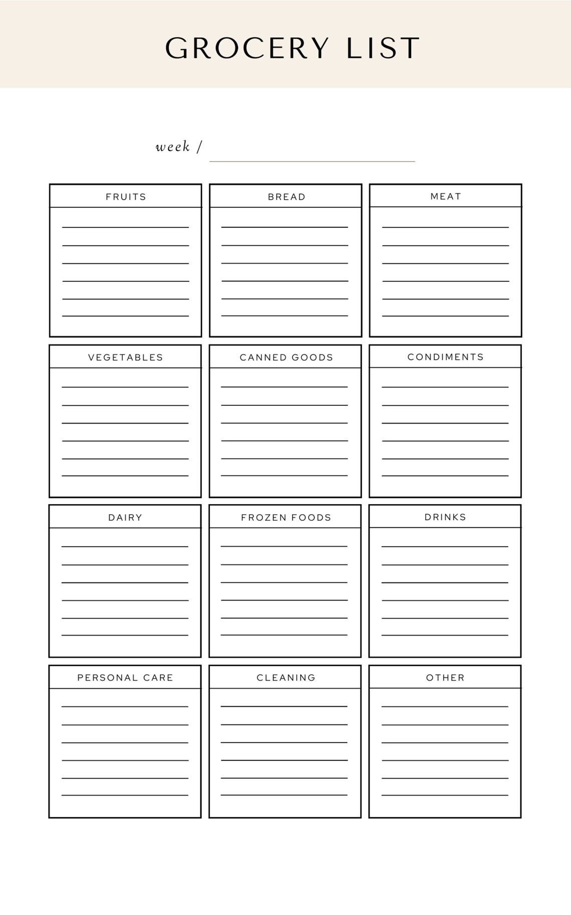 Printable Digital Meal and Grocery Planner | Daily Food Recipes ...