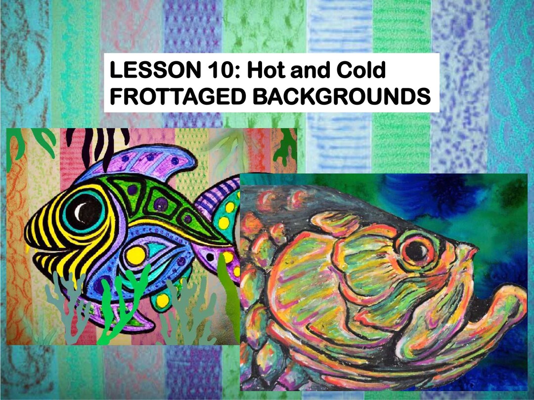 Children's Art Lesson, Make a Frottaged Background Art Lesson, School ...