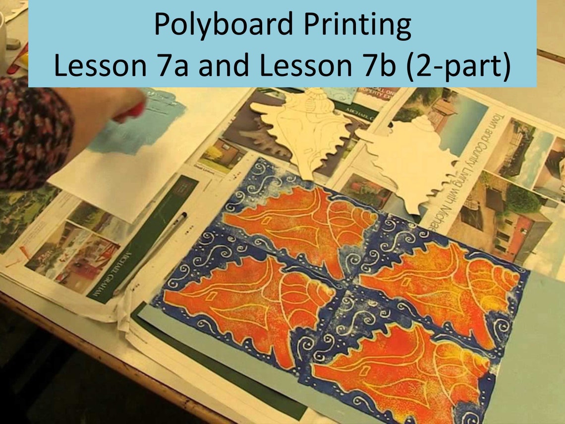 Marine Mayhem Polyboard Printing Art Lesson (digital Download) - Etsy