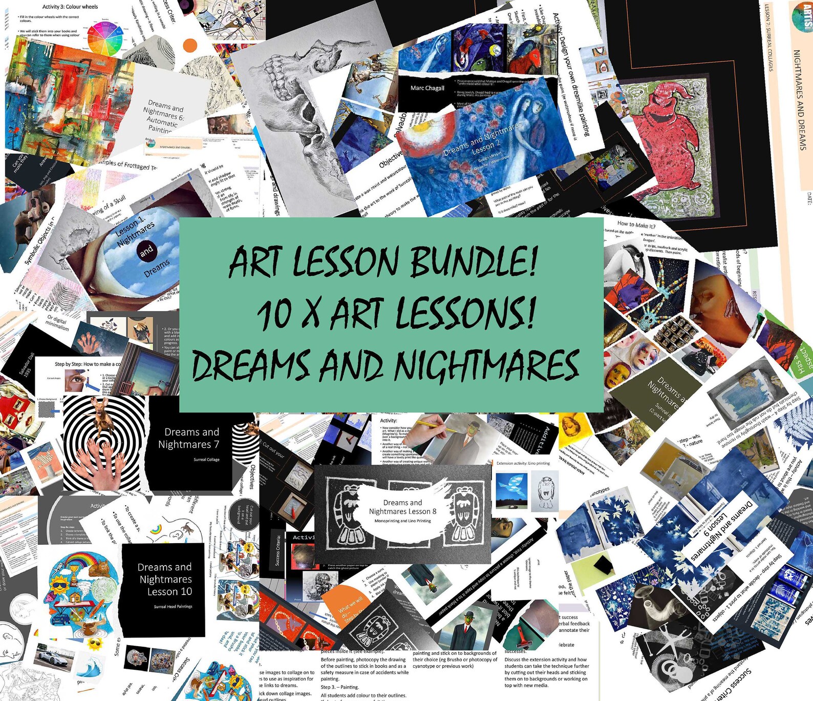 Art Lesson Bundle, Art Lessons for Children, KS3 Art Lesson Bundle, 10 ...