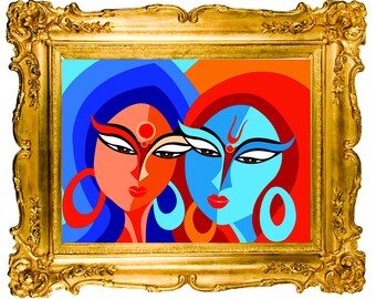 Fishy Madhubani Art Original Digital Download 1509x2285 - Etsy Canada