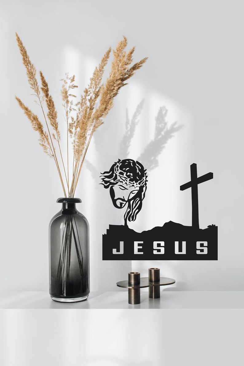3 Pc JESUS Cross Laser Cut, Digital Art. Vector File for Laser Cutting ...