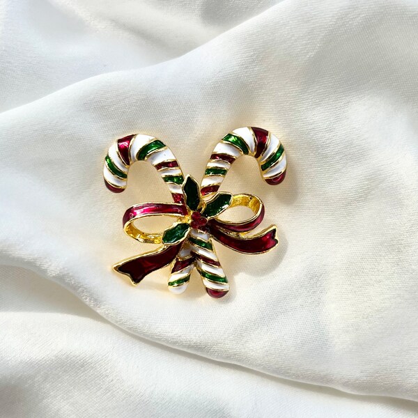 Candy Cane Brooch - Etsy