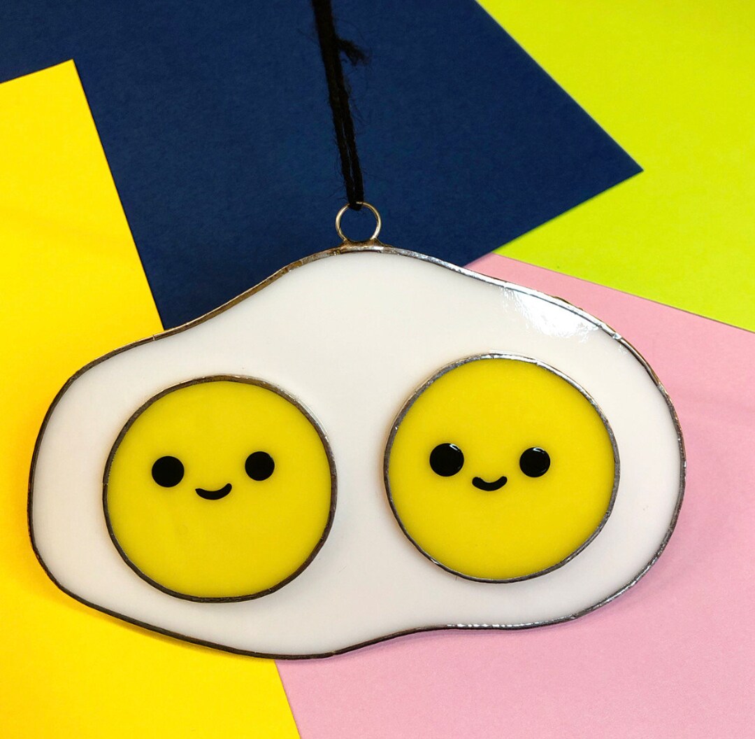 Stained Glass Double Yolker Egg Hanging Decoration - Etsy