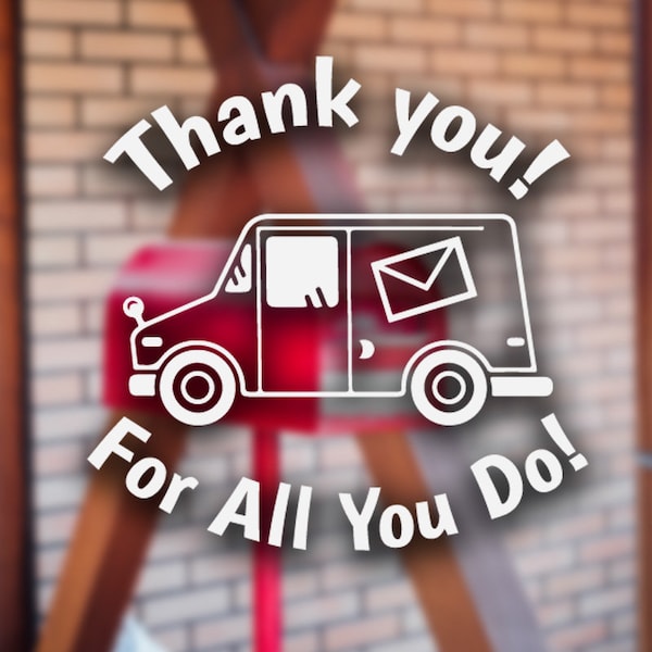 Thank You Mailbox Decal - Etsy