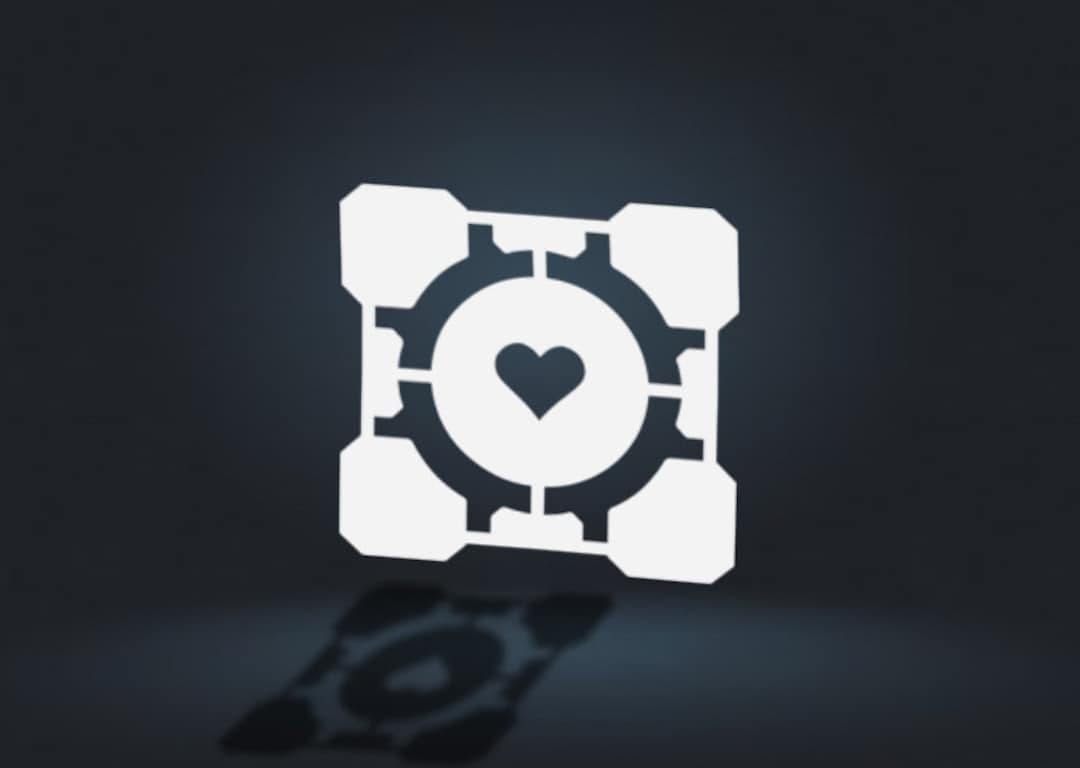 Companion Cube Decal Sticker - Etsy