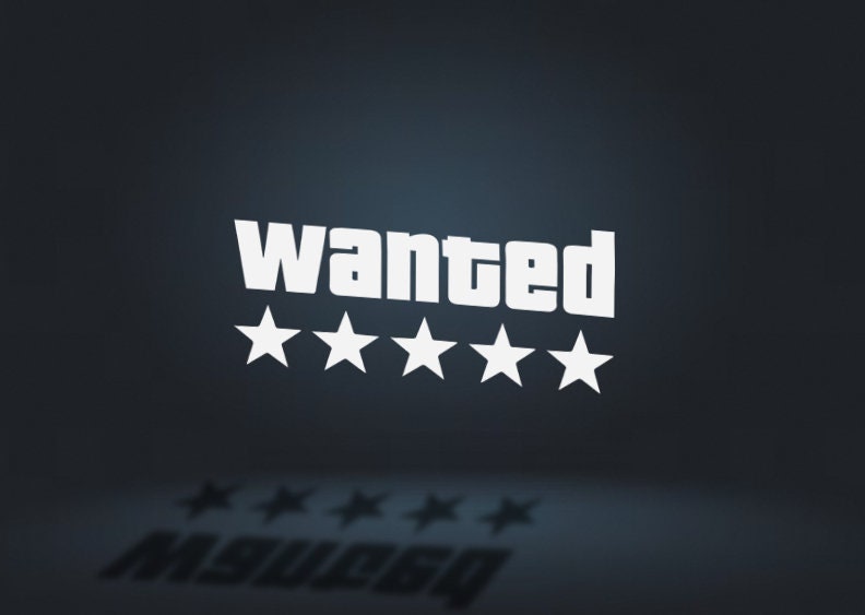 Grand Theft Auto Wanted Level Decal Sticker - Etsy