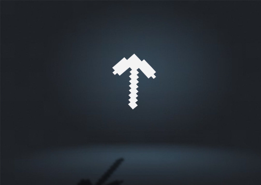 Minecraft Pickaxe Decal Sticker - Etsy