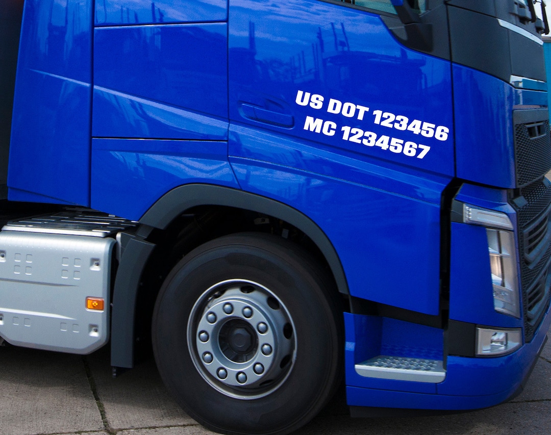 Custom US DOT MC Number Decal in Various Sizes and Colors - Etsy