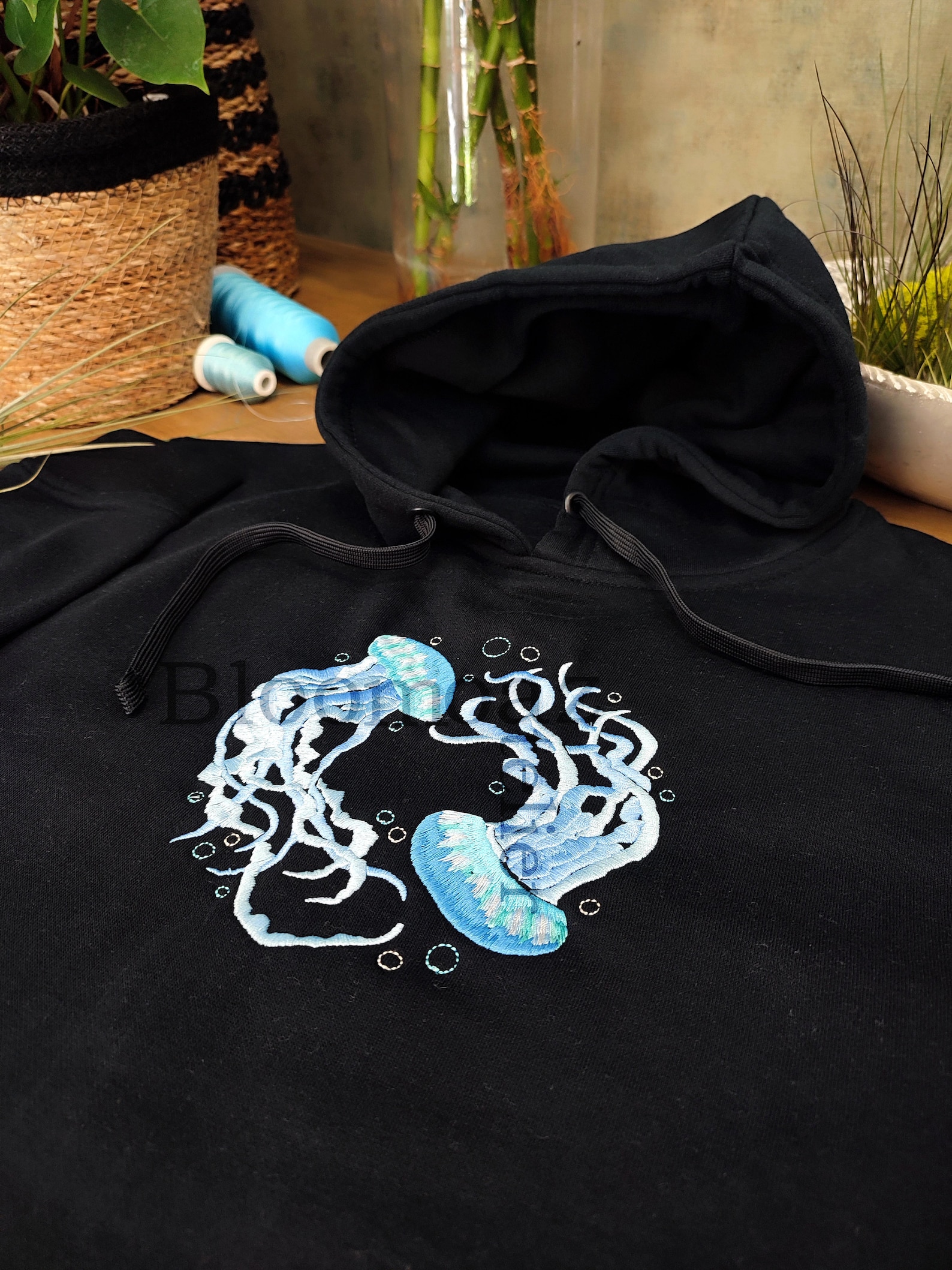 Jellyfish Water Color Jellyfish Navy Blue Pullover, Jellyfish ...