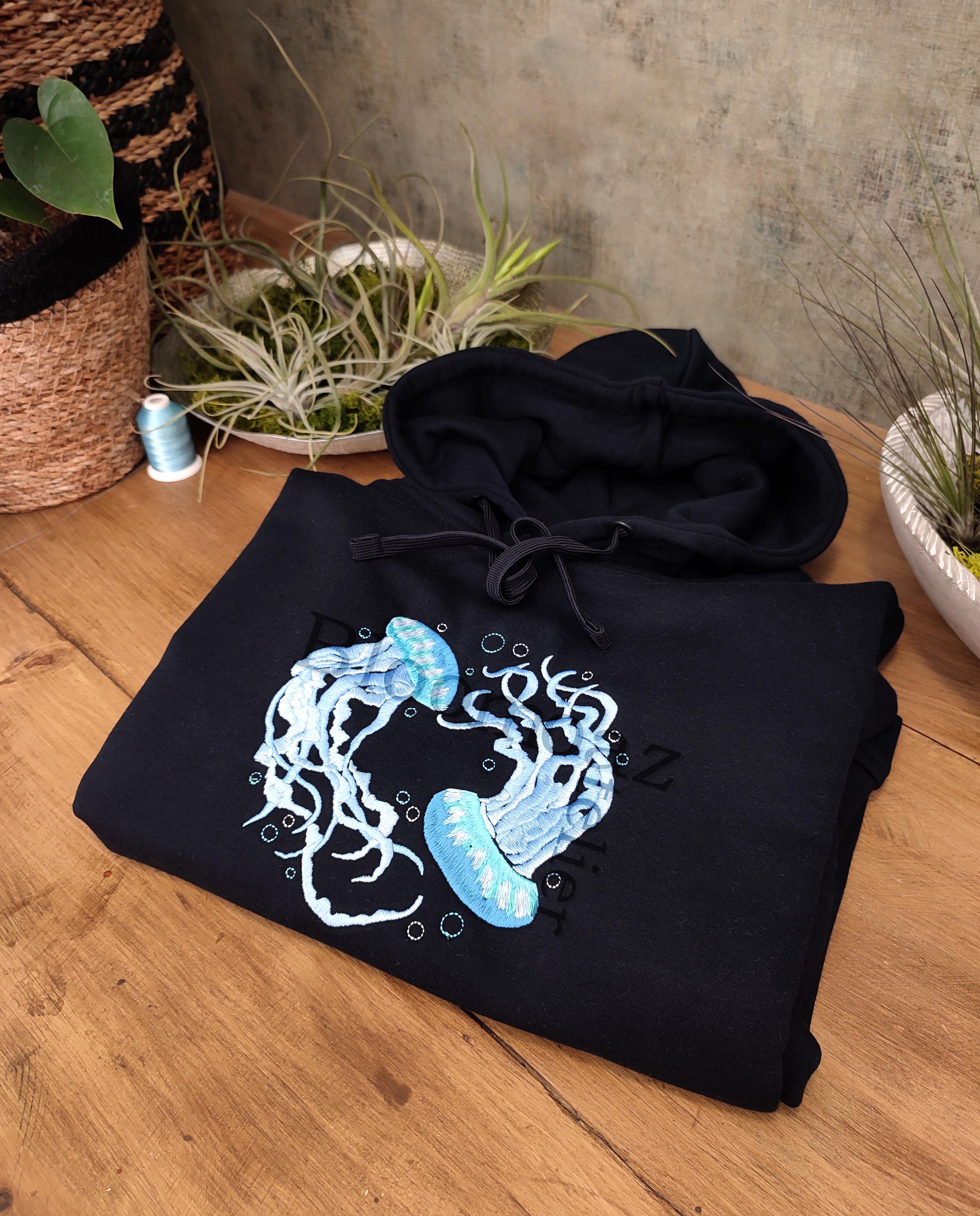 Jellyfish Water Color Jellyfish Navy Blue Pullover, Jellyfish ...