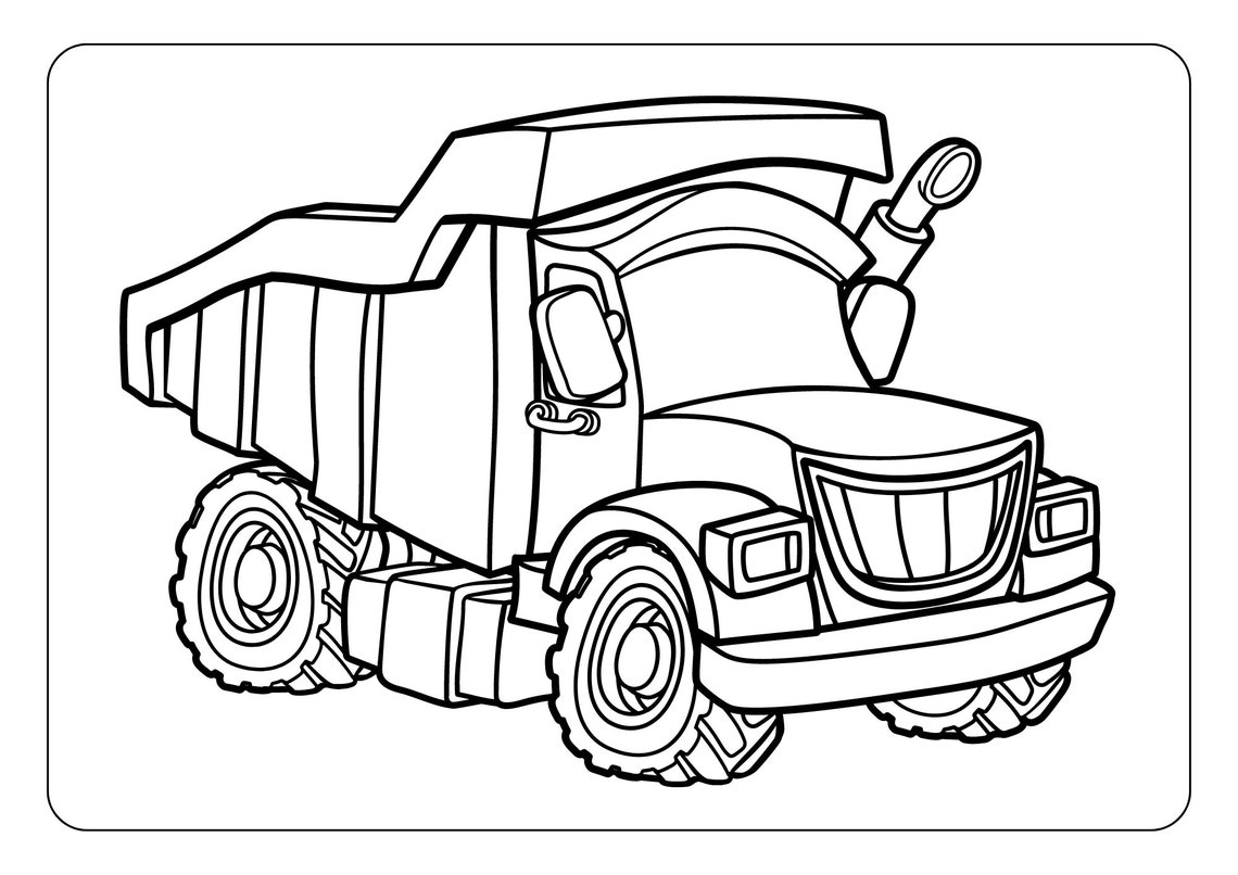 7 Pack Truck Colouring in Pages Truck Themed School Activity 7 X A4 ...