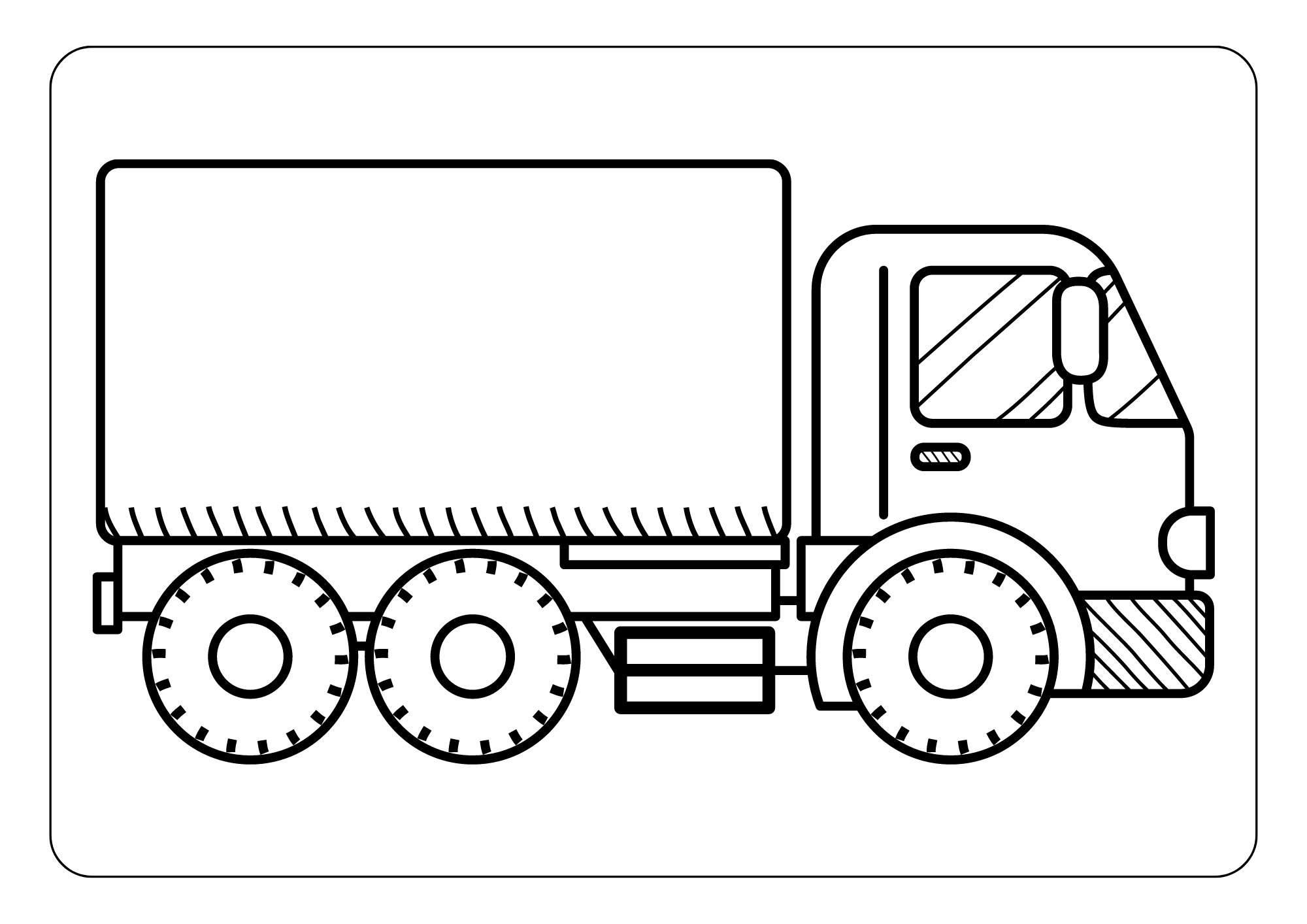 7 Pack Truck Colouring in Pages Truck Themed School Activity 7 X A4 ...