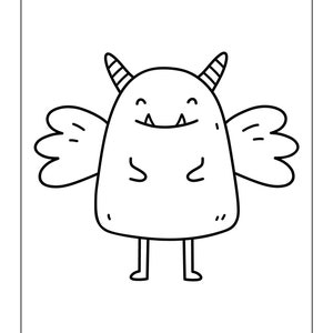 20 Pack Monster Colouring in Pages School Activity 20 X A4 Colouring ...