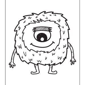 20 Pack Monster Colouring in Pages School Activity 20 X A4 Colouring ...