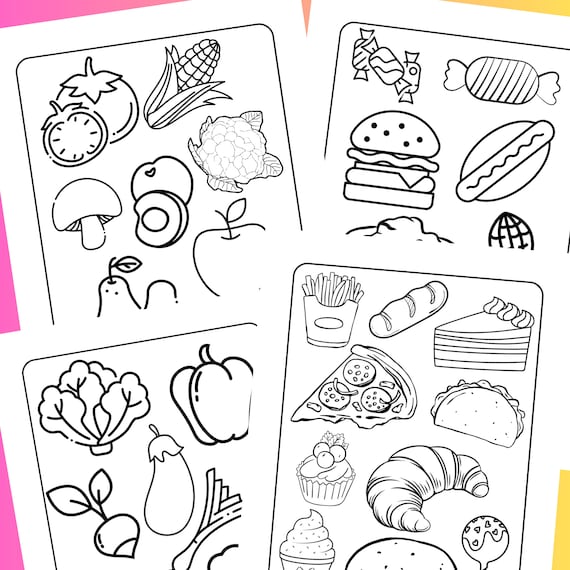 Healthy Food Coloring Pages For Preschool