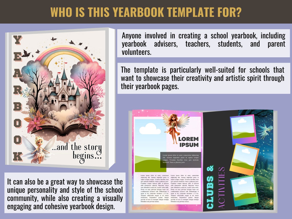 Elementary Yearbook Template Capture Your School Spirit With Fairytale ...