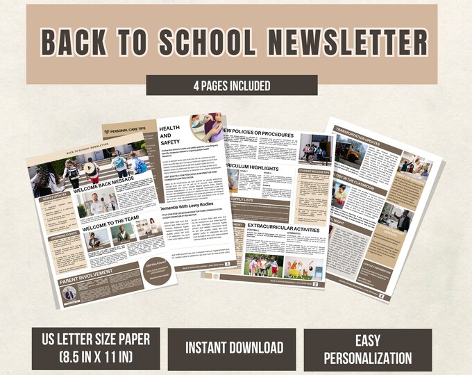 EDITABLE School Newsletter, Back to School Letter, Welcome Back to ...