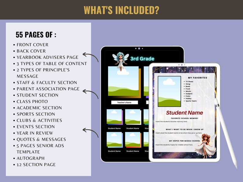 Elementary Yearbook Template - Capture Your School Spirit With ...