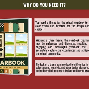 Yearbook Cover Template With Retro Revival Theme, Senior High School ...