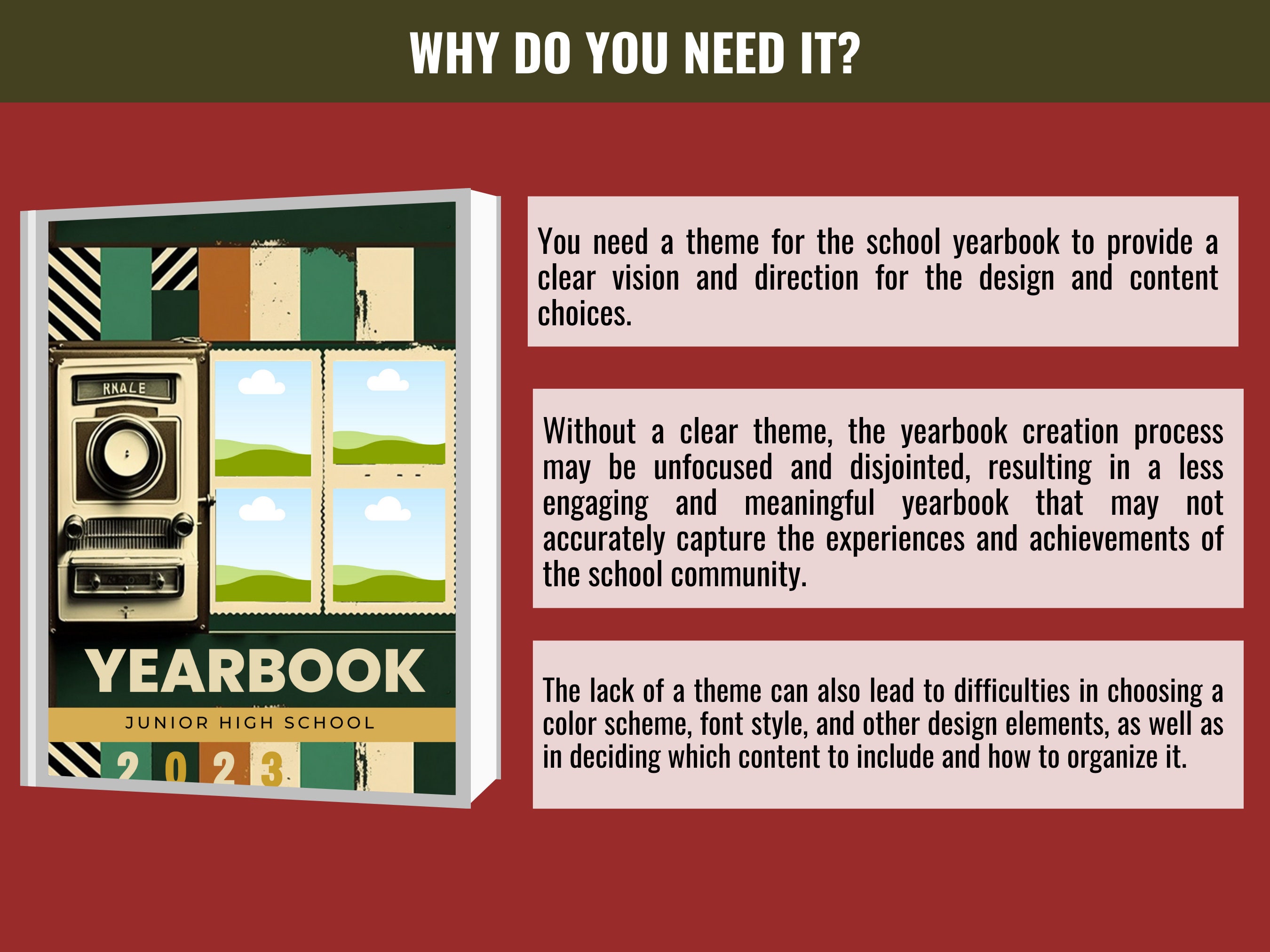Yearbook Cover Template With Retro Revival Theme, Senior High School ...
