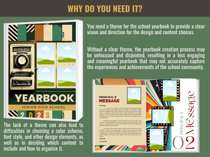 Nostalgic High School Yearbook Template With Retro Revival Theme - Etsy