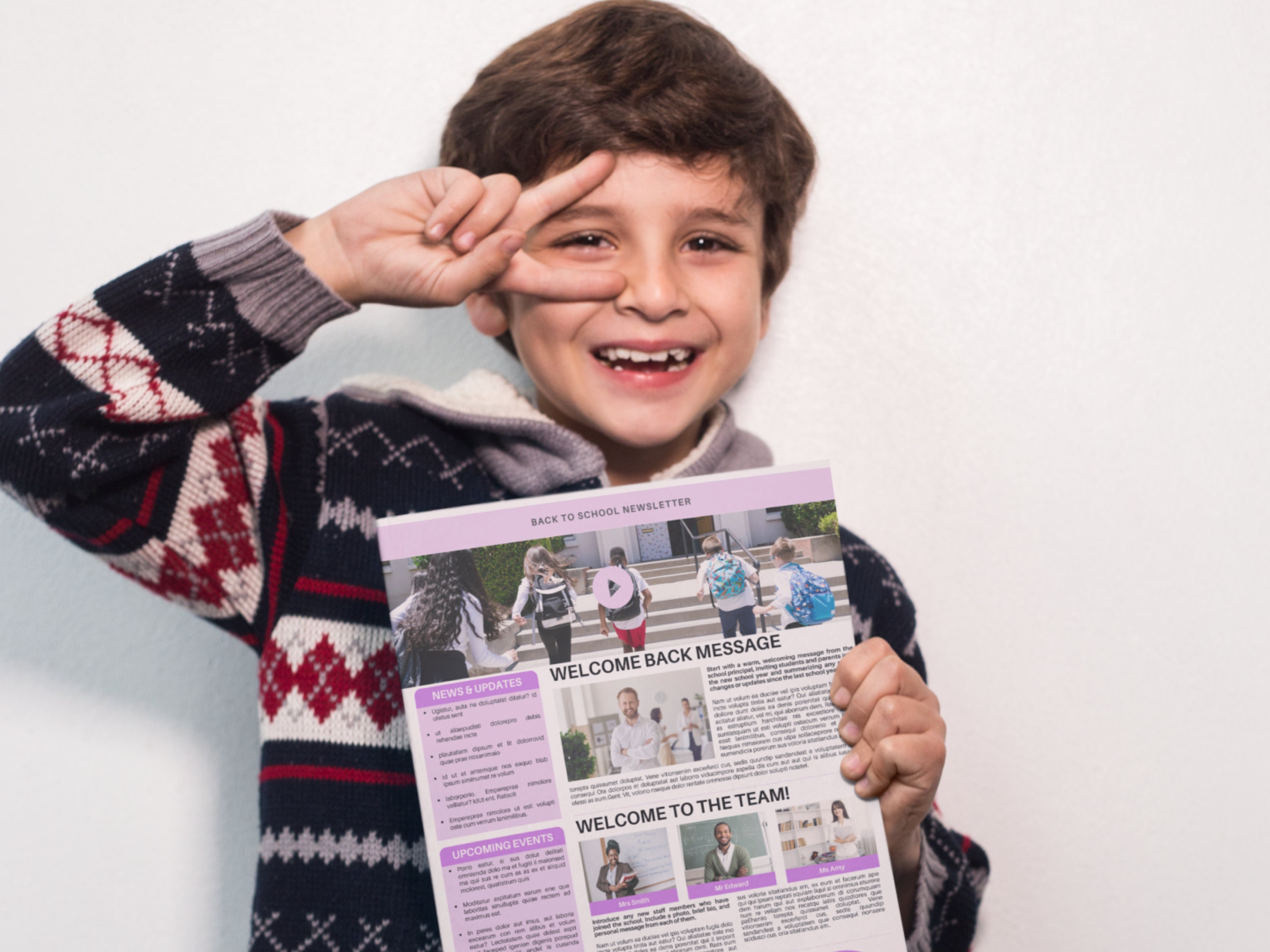 Back to School Newsletter Template - Customizable Canva Design for ...