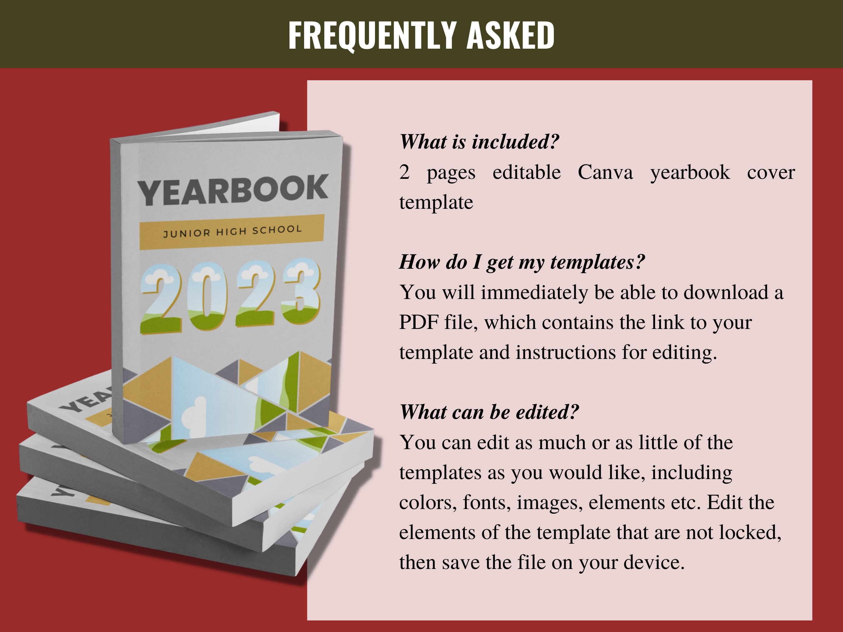 Yearbook Cover Template With Modern Marvel Theme, Senior High School ...