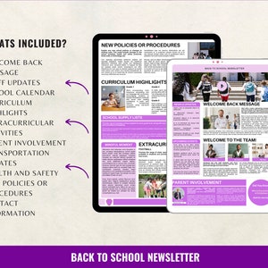Back to School Newsletter Template - Customizable Canva Design for ...