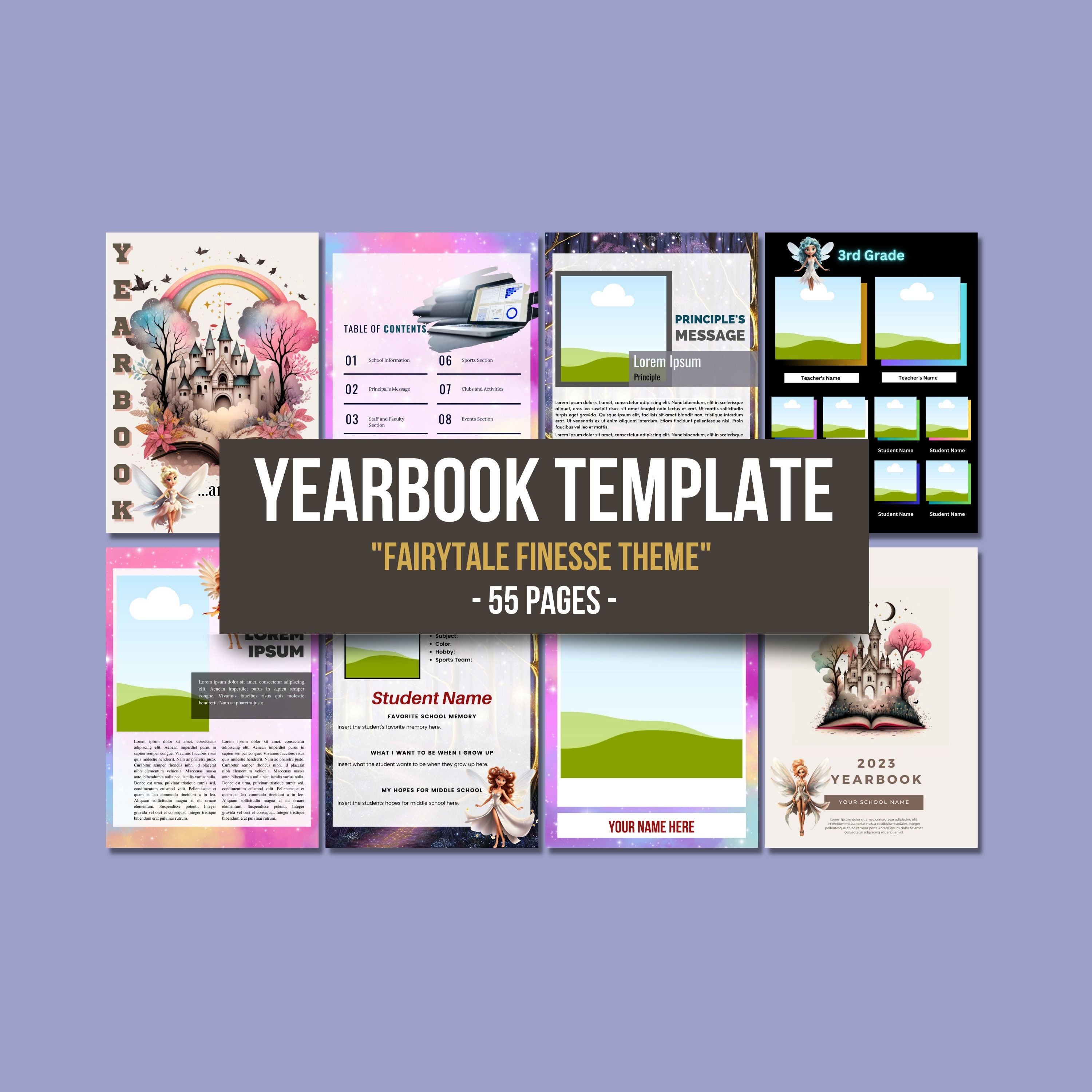 Elementary Yearbook Template - Capture Your School Spirit With ...