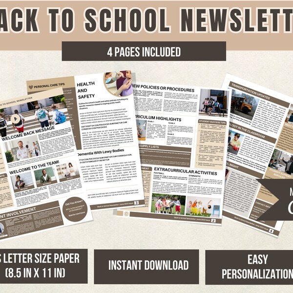 Newsletter Template - Etsy