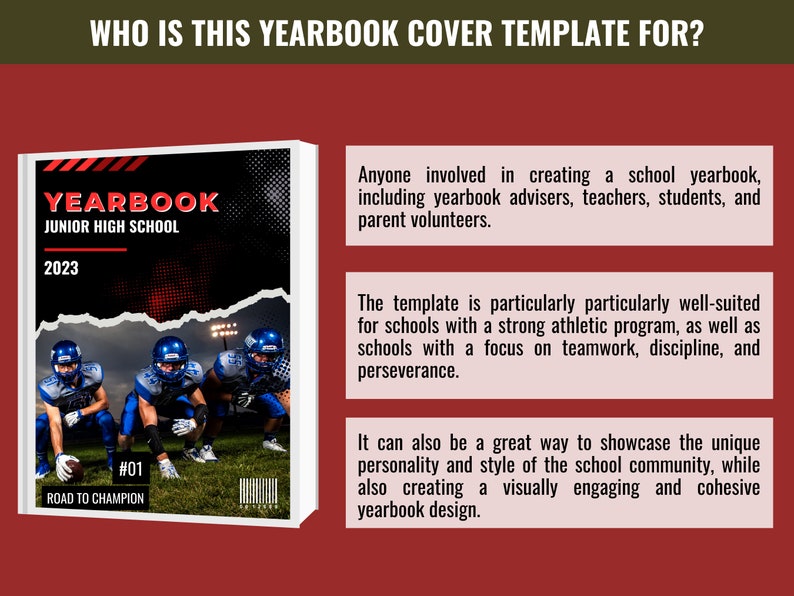 Sport Spirits Yearbook Cover Template: High School Memories - Etsy