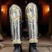 Medieval Roman Leg Armor Greaves: 18-gauge Steel, Adjustable Leather ...