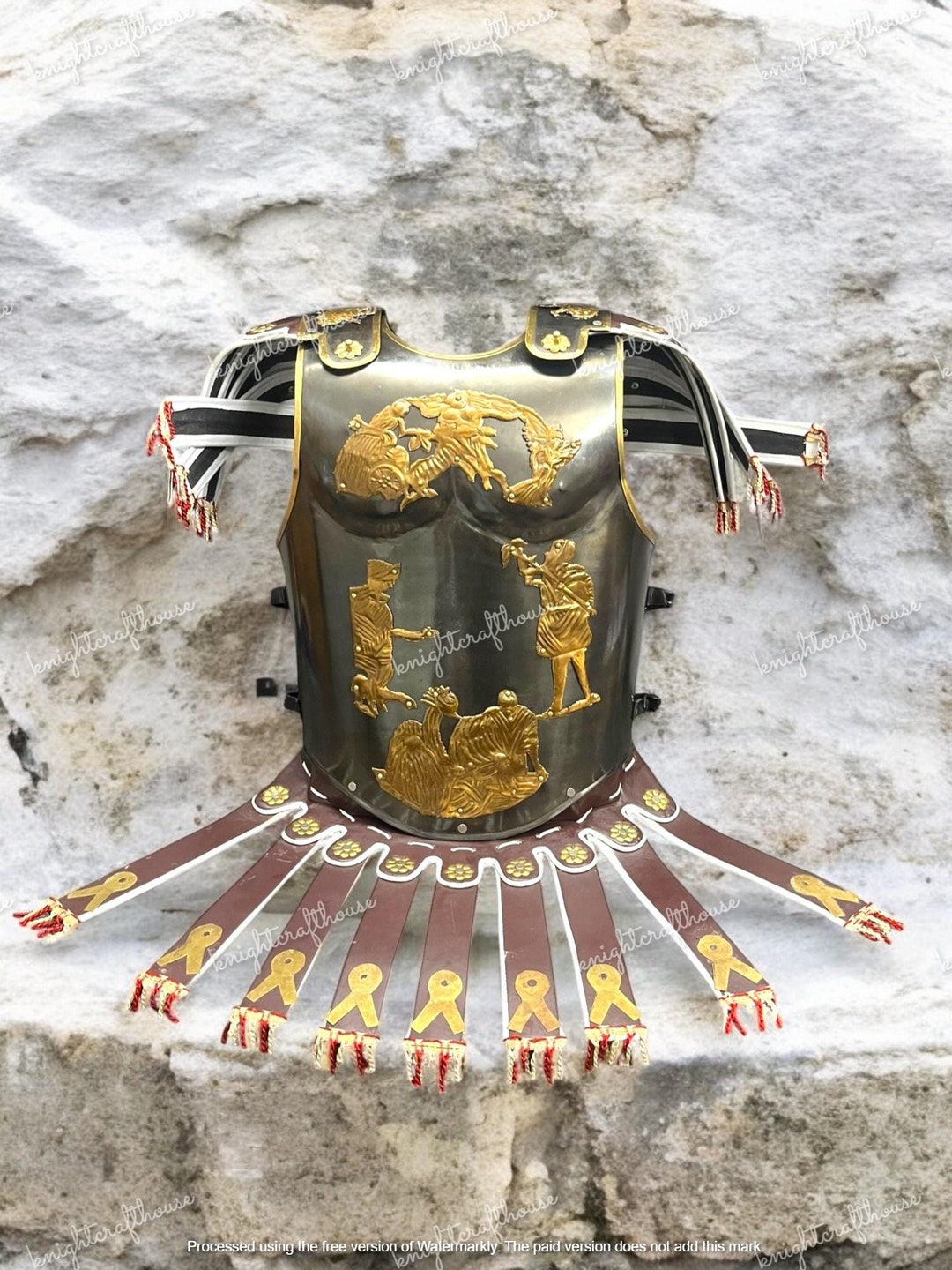 Handmade Roman Brass Muscle Armor: Greek Gladiator Cuirass, Halloween ...