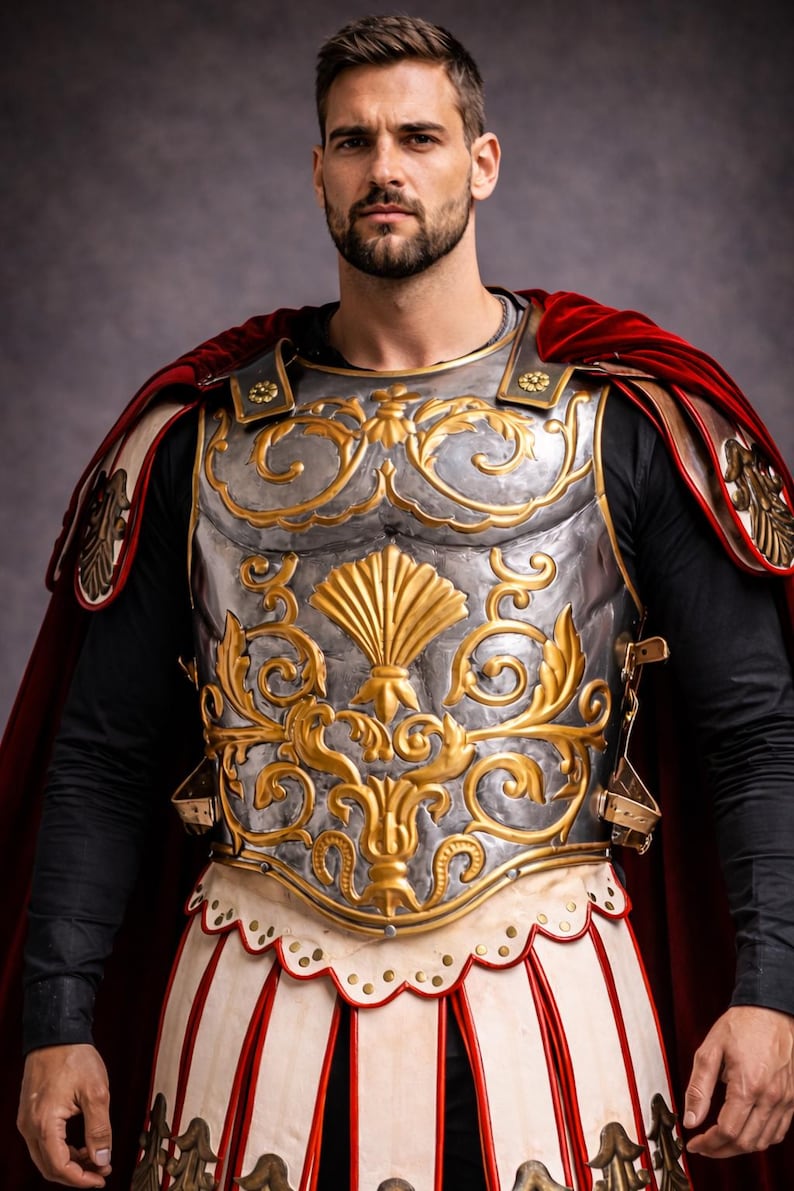 Handmade Roman Muscle Armor Cuirass: Steel Gladiator Cosplay ...