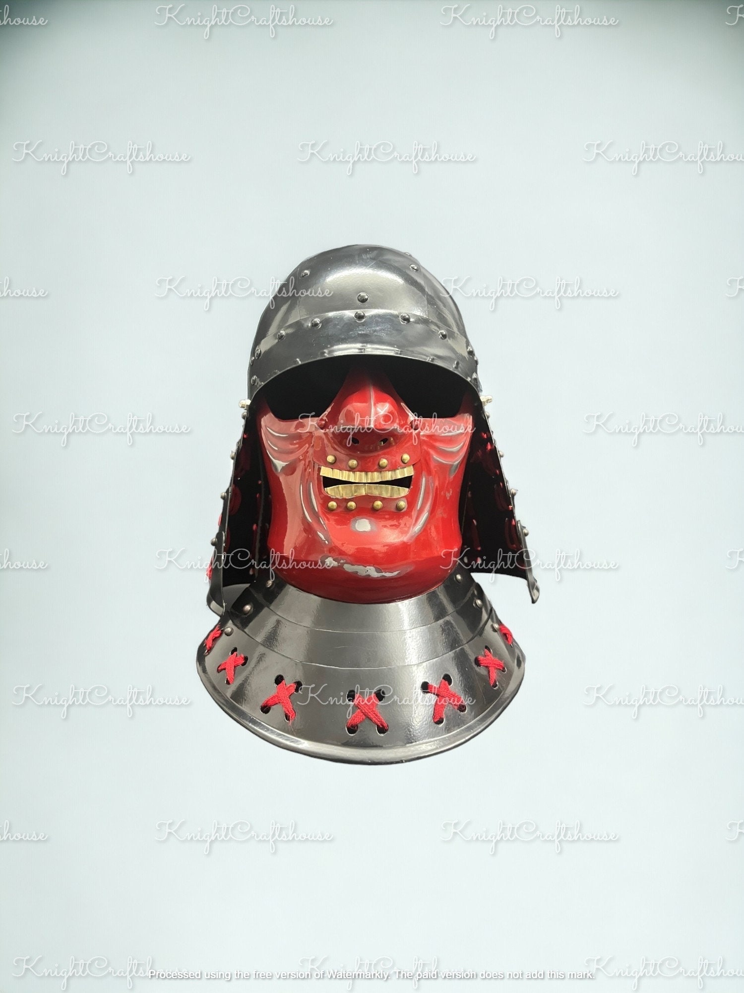 Medieval Samurai Helmet Knight SCA LARP Armor Cosplay Steel Face Visor ...